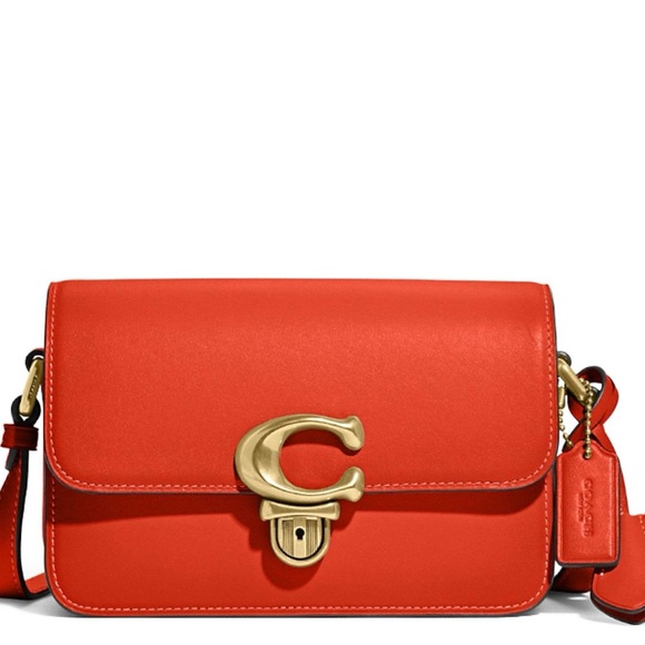 Coach | Bags | Coach Bold Orange Crossbody Bag With Gold Accents Coach ...